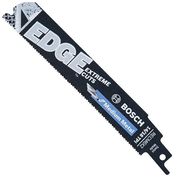 Bosch 5 pc 6 In 14/18 TPI Edge Reciprocating Saw Blades for Medium M ...